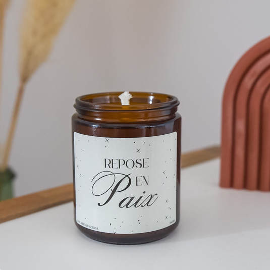 Bougies de deuil Repose en Paix – Bougie Deuil