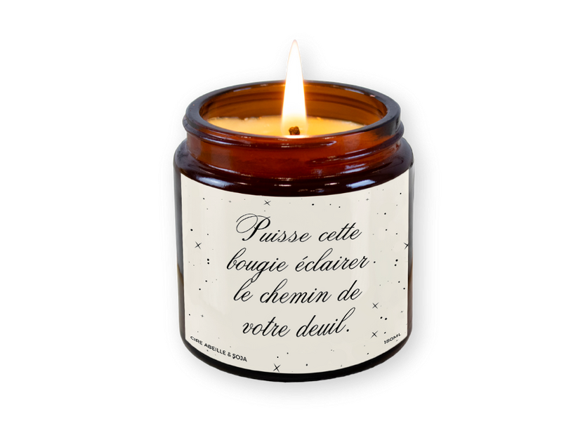 Bougie de condoléances Puisse cette bougie éclairer le chemin de votre ...